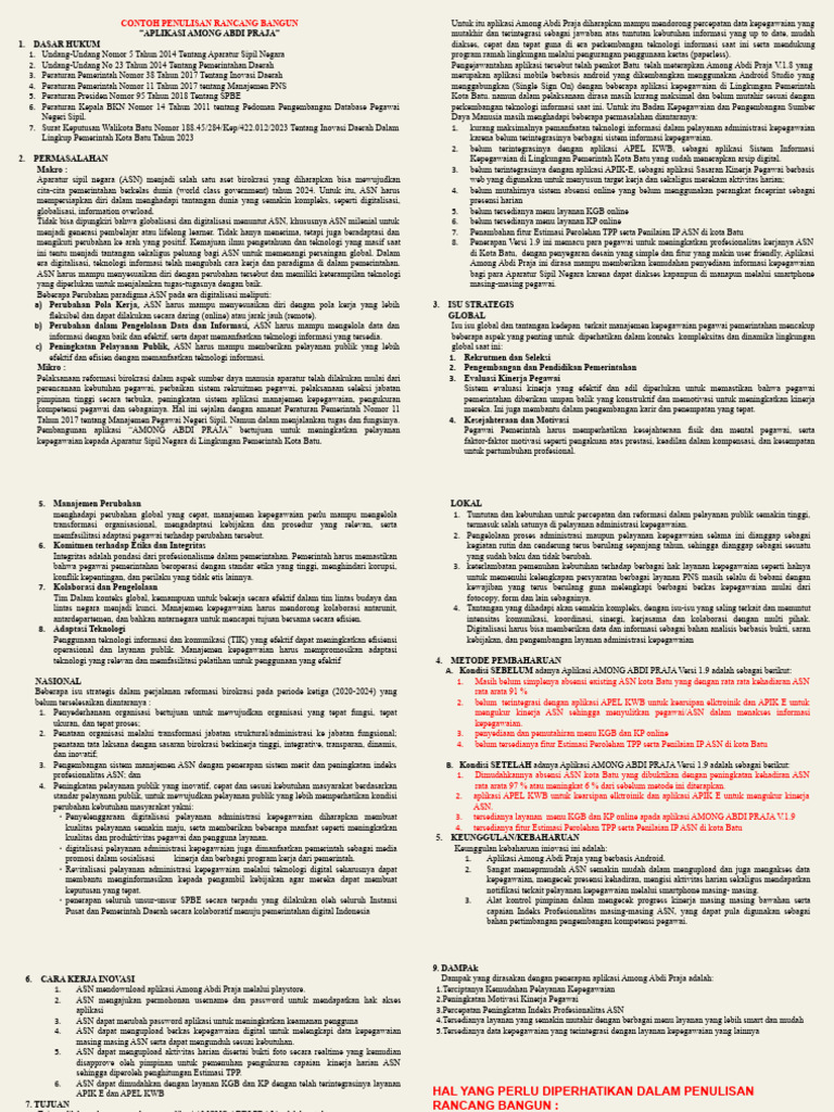 Contoh Rancang Bangun | PDF