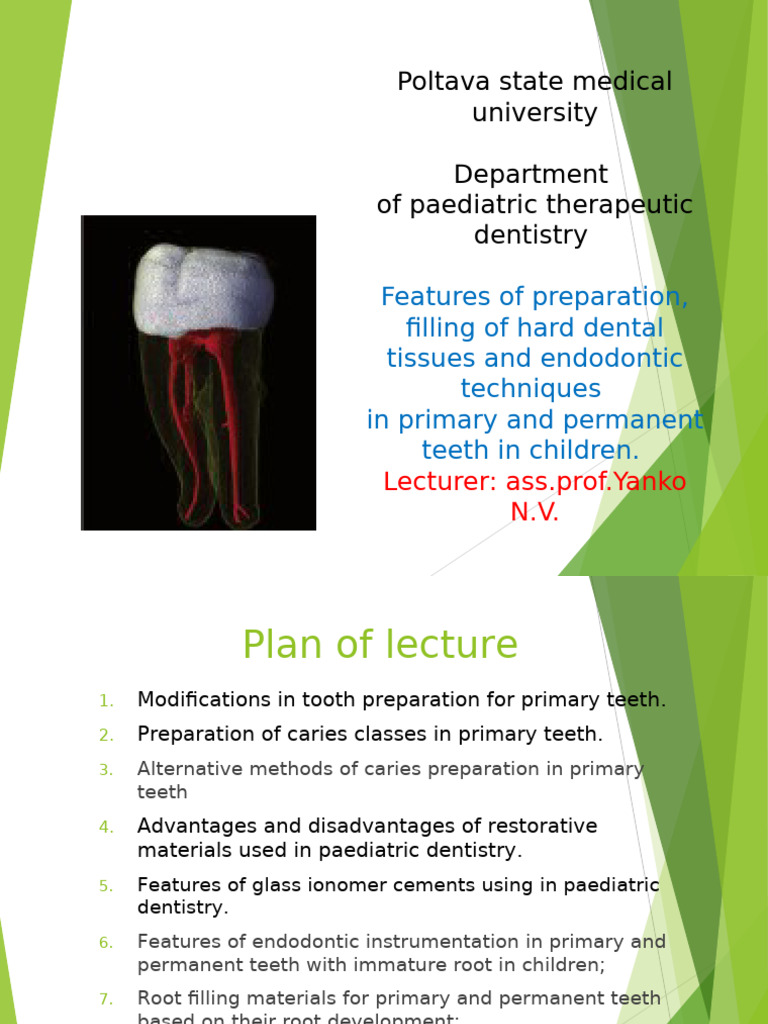 Pediatric Dentistry: Tooth Preparation Techniques | PDF | Dentistry ...