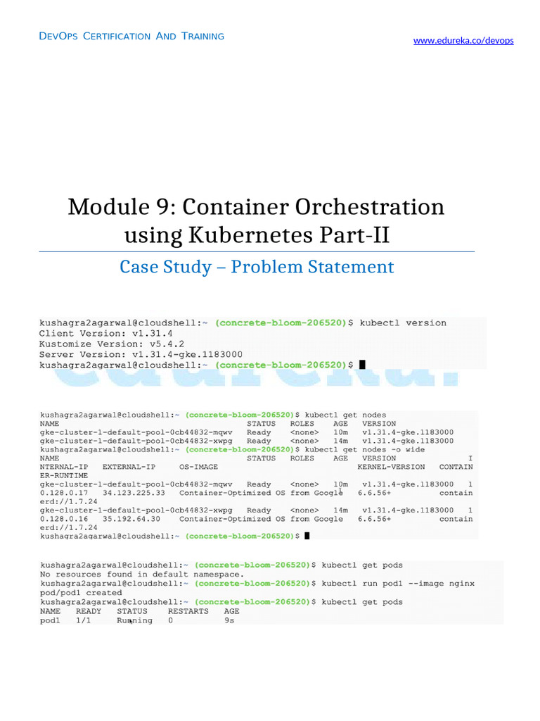 Container Orchestration using Kubernetes | PDF
