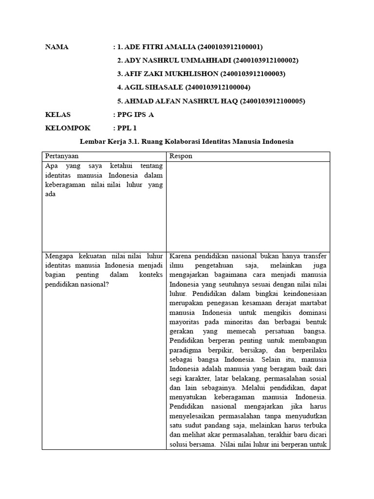 Topik 3 Ruang Kolaborasi Filosofi Pendidikan Indonesia | PDF
