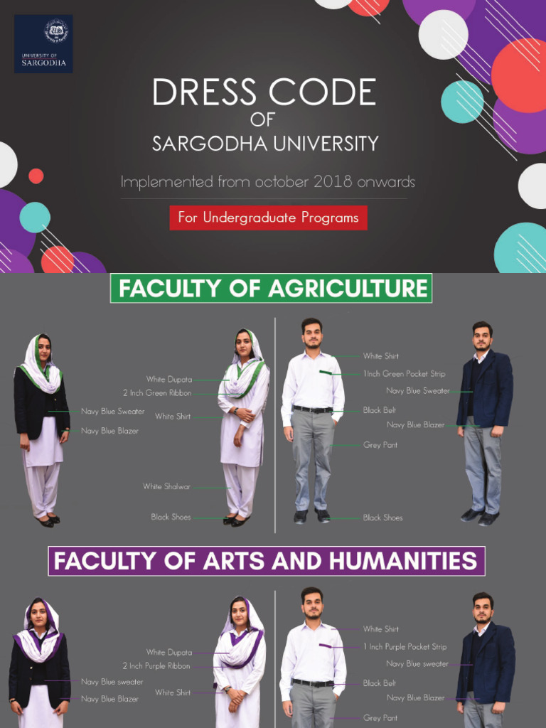 Su Dress Code For Implementation For All Faculties | PDF