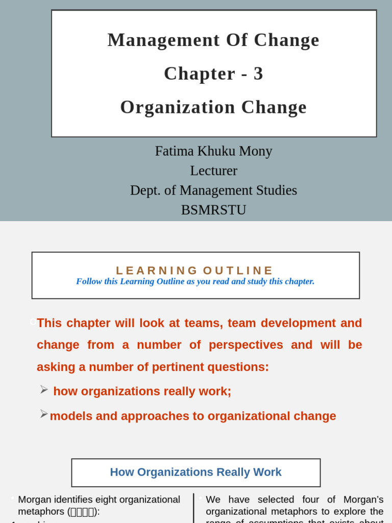 Chapter 3 Organizational Change | PDF | Change Management ...