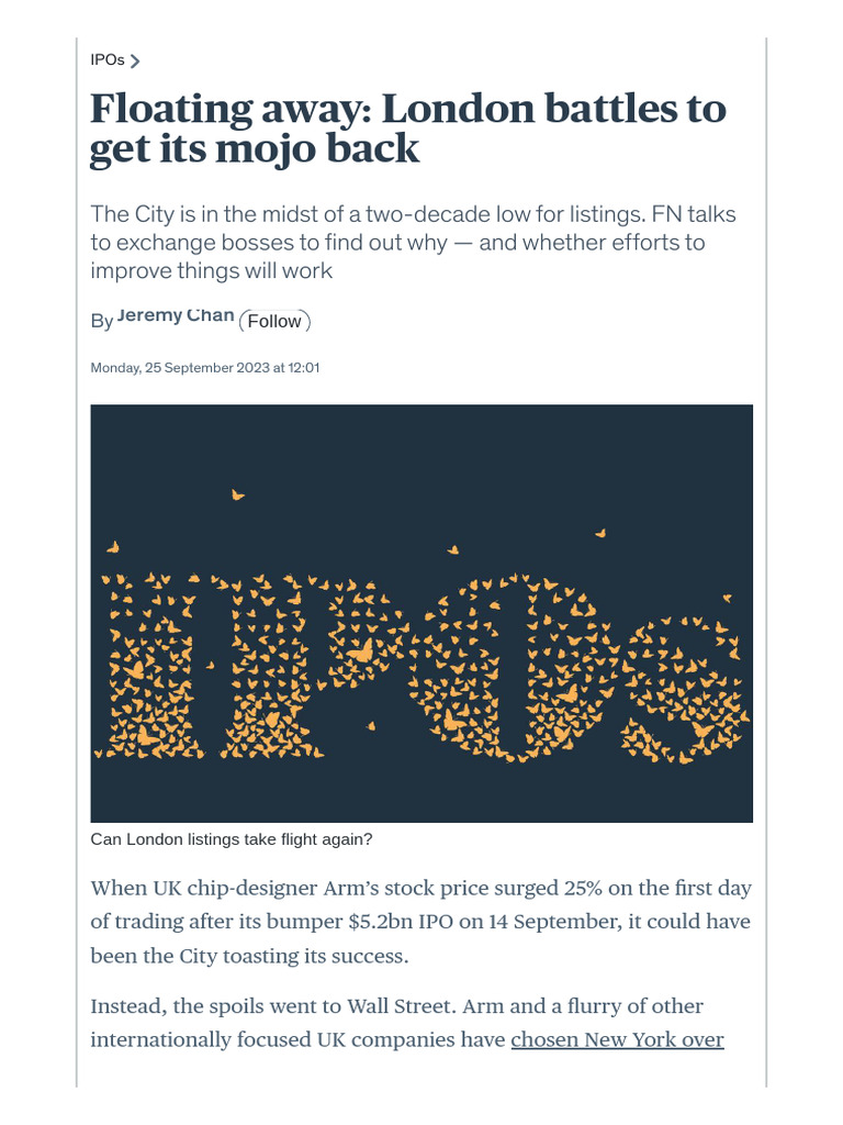 Floating away_ London battles to get its mojo back | PDF | Initial ...