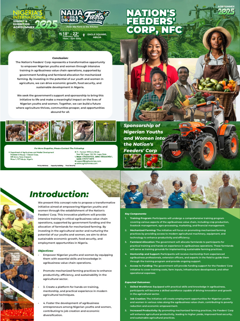 Nation's Feeders' Corp Brochure | PDF | Agriculture | Empowerment