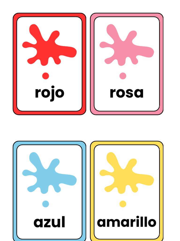 Tarjetas Educativas de Los Colores Vocabulario Colorido | PDF