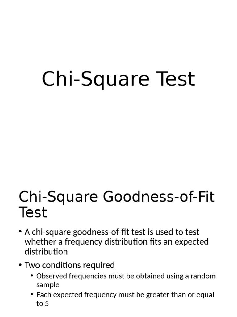 Lecture 12 Chi Square Test 100 With Notesx Pdf Chi Squared Test Statistical