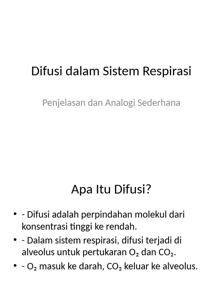 Difusi Sistem Respirasi | PDF