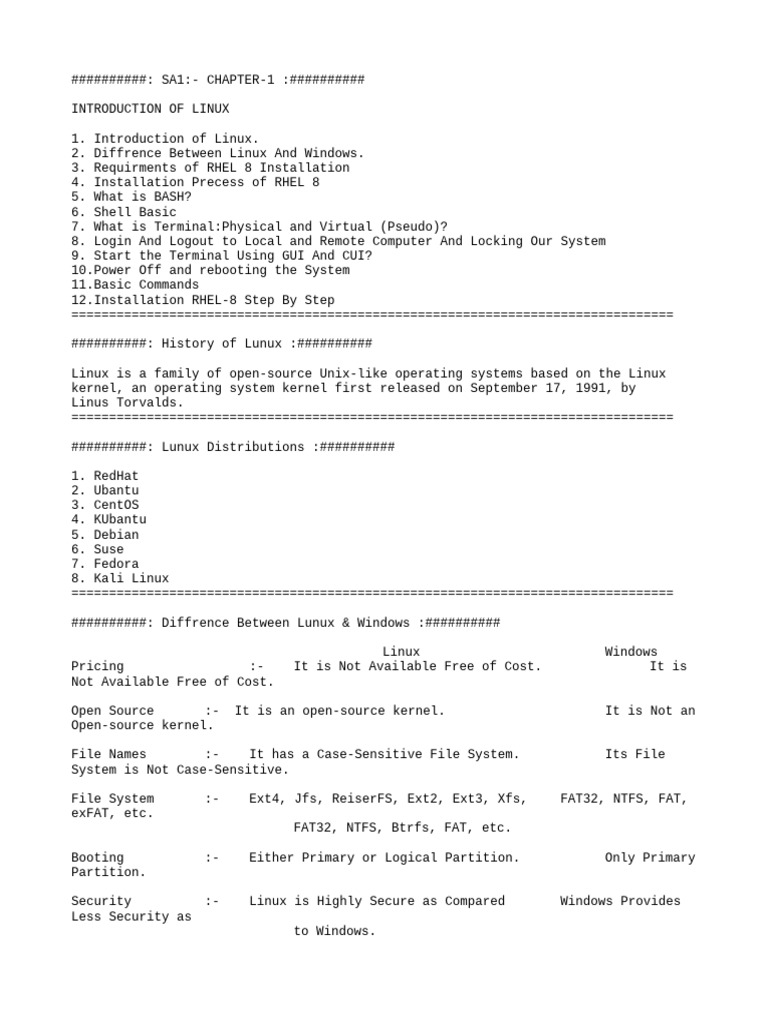 Sa1 Chapter 1 Pdf Command Line Interface File System