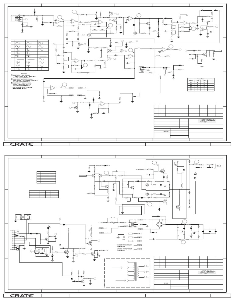 Crate GT 65 120a GT1200H 07S199 Schematics | PDF