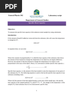 Expt 6 - PHY430 - Specific Heat - Lab Report | PDF | Heat | Temperature