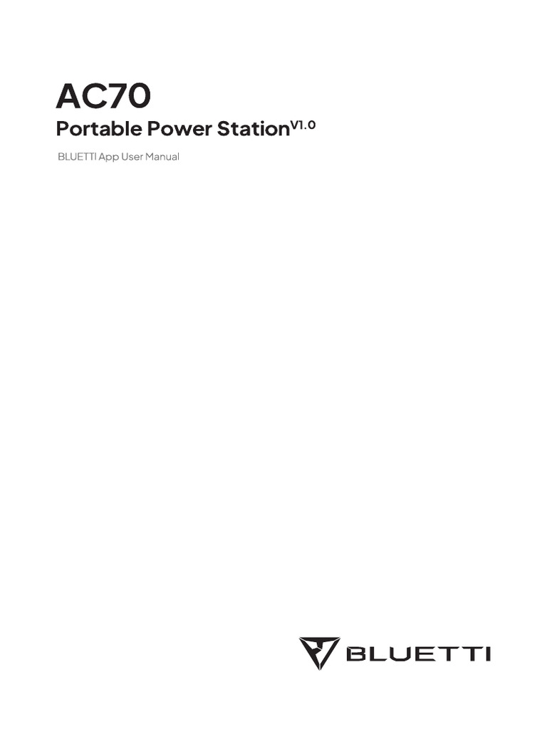 AC70 App User Manual-EN 20231117 | PDF