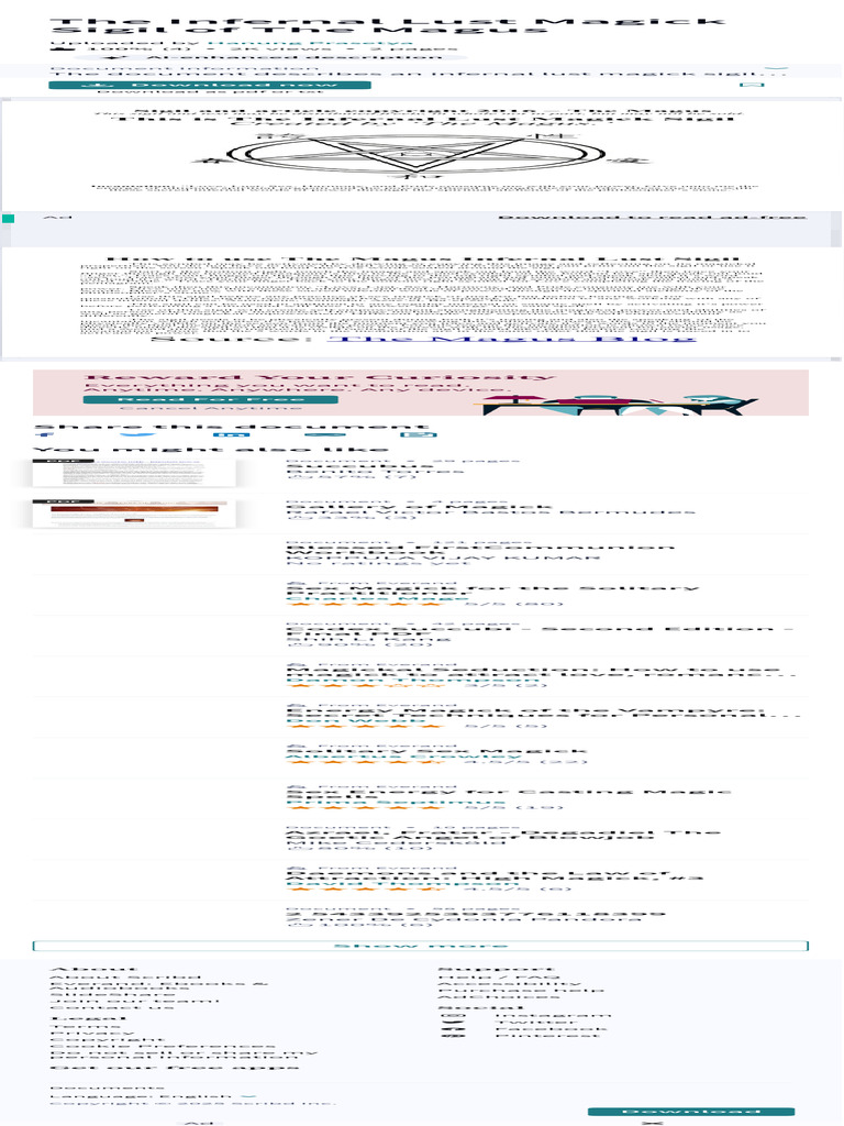 The Infernal Lust Magick Sigil of The Magus PDF Esotericism Occult | PDF | Scribd