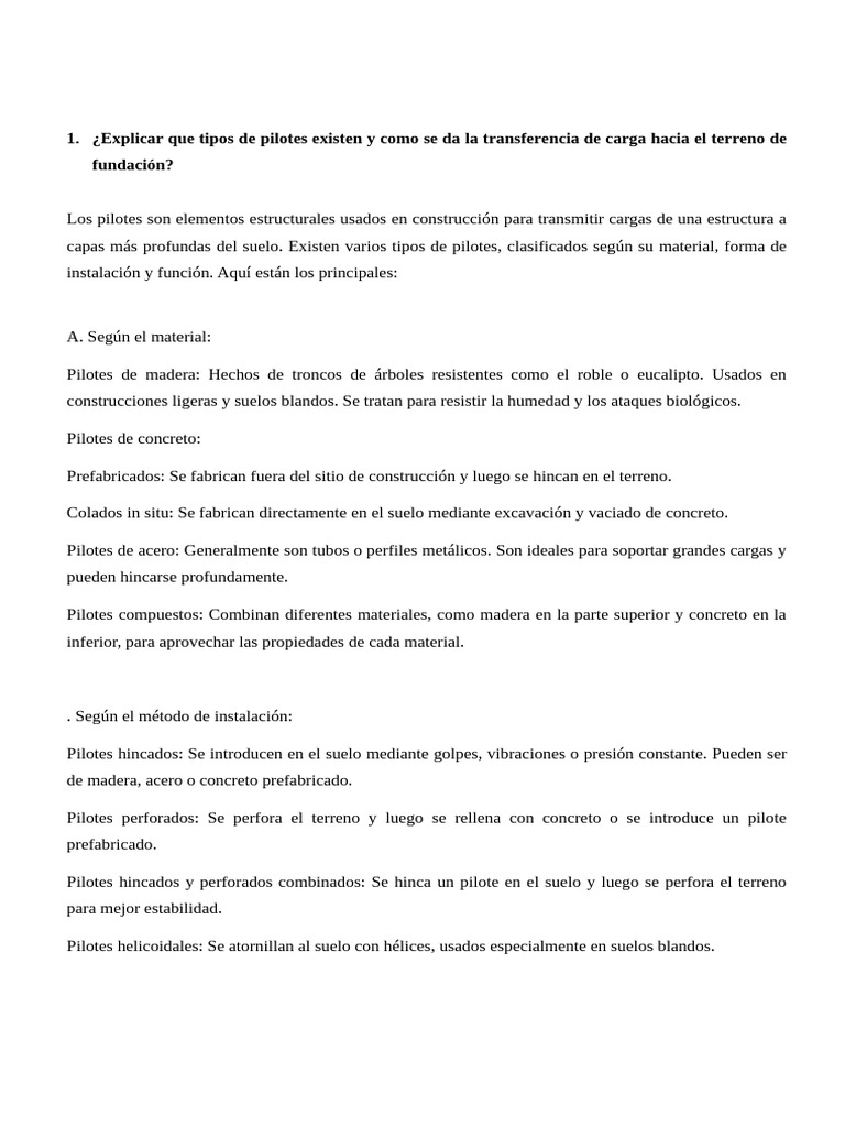 pc2 Cimenta | PDF | Fundación profunda | Ingeniería mecánica