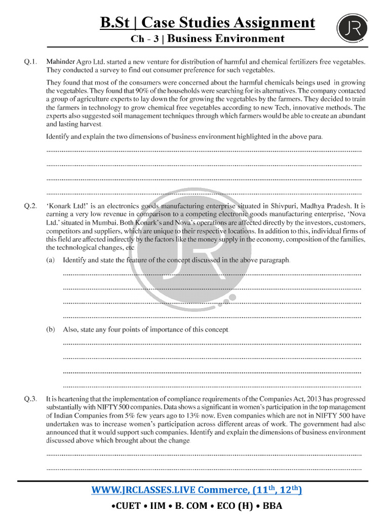 CH-3 Case Studies Assignment | PDF