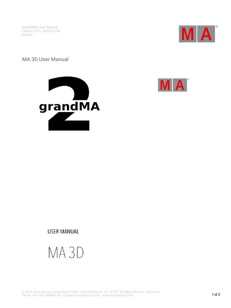 MA 3D User Manual | PDF