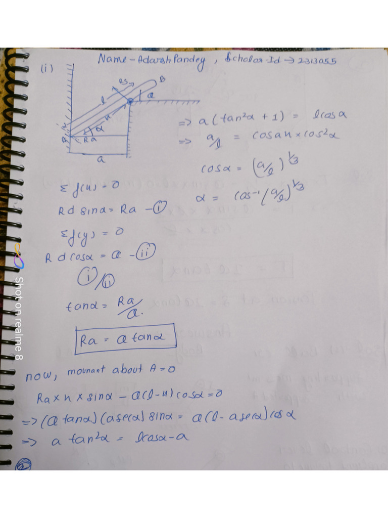 Mechanics Assignment Semester 2nd | PDF