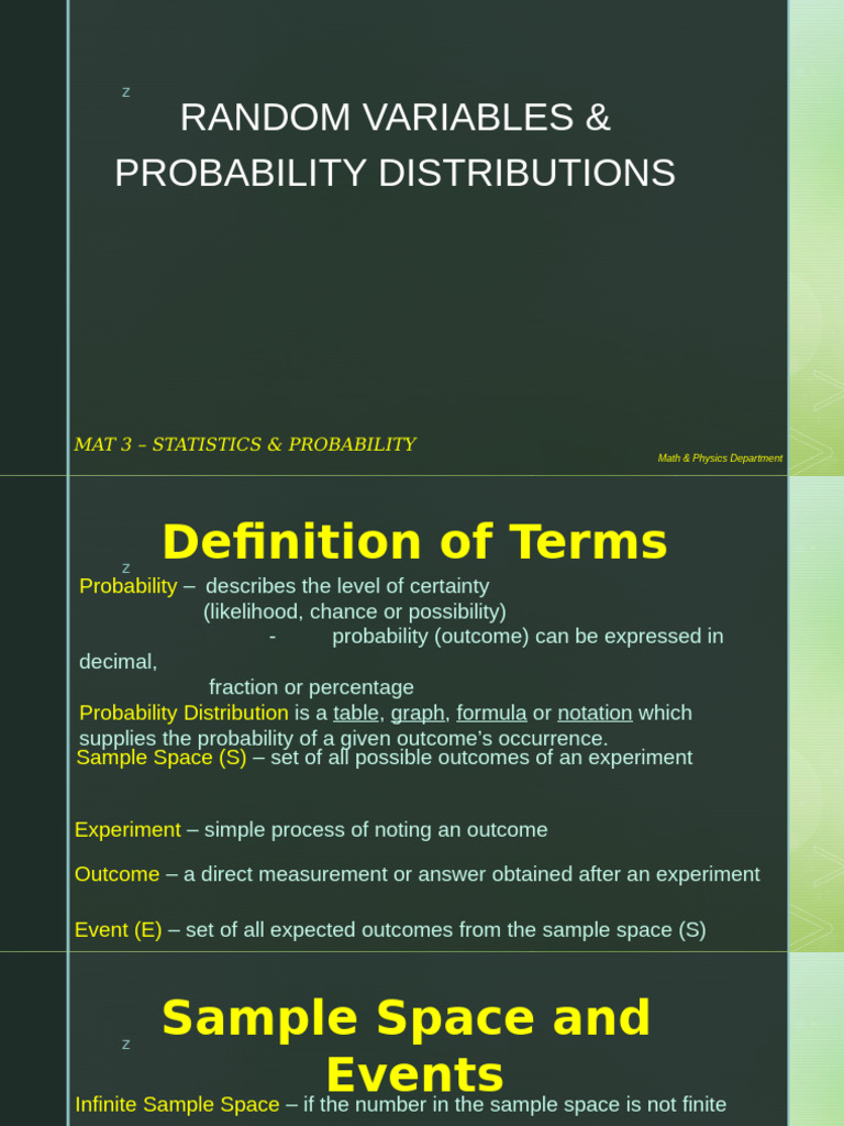 Random Variables and Probability Distributions(2) With Solutions | PDF ...