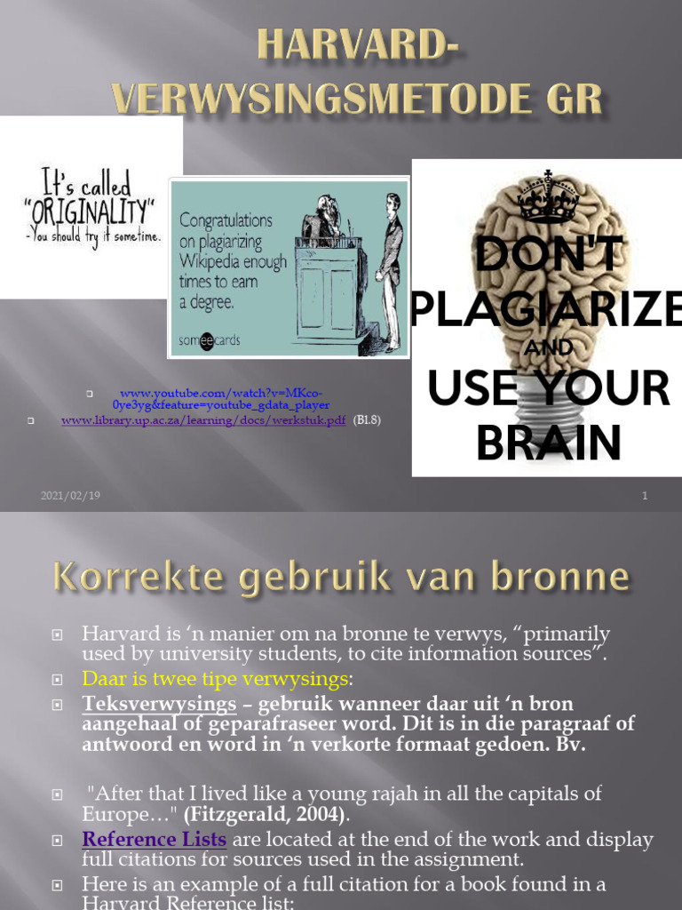 Havard Verwysings | PDF