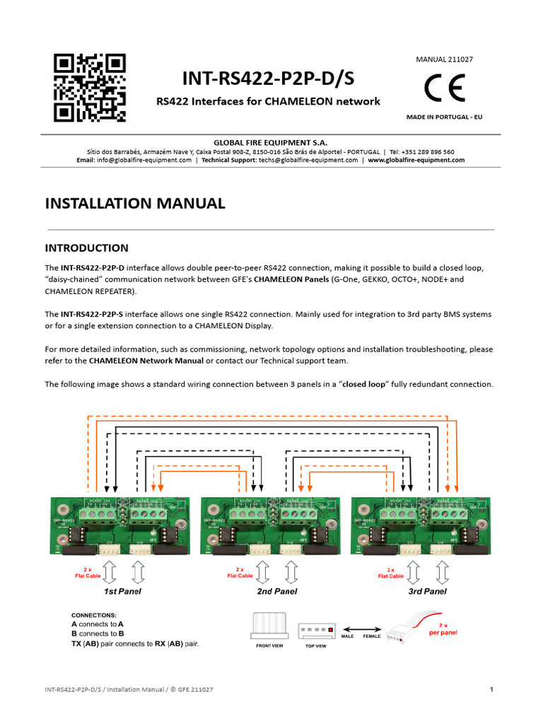 Int RS422 P2P Manual | PDF | Data Transmission | Electronics