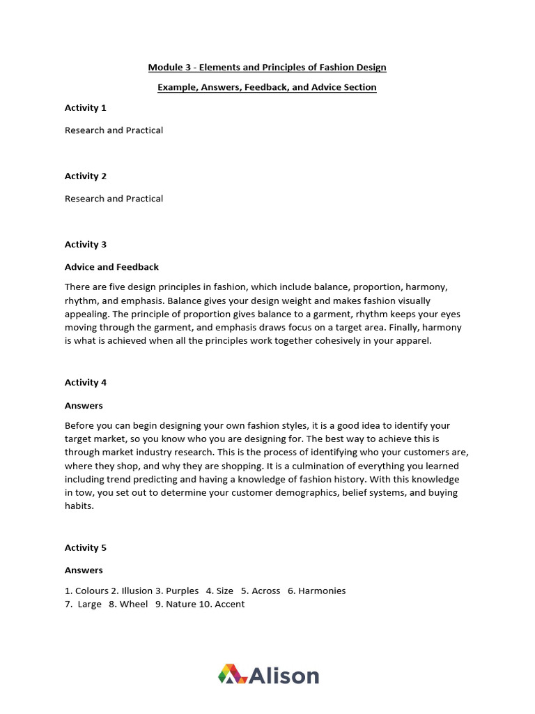 Fashion Design Principles Explained | PDF