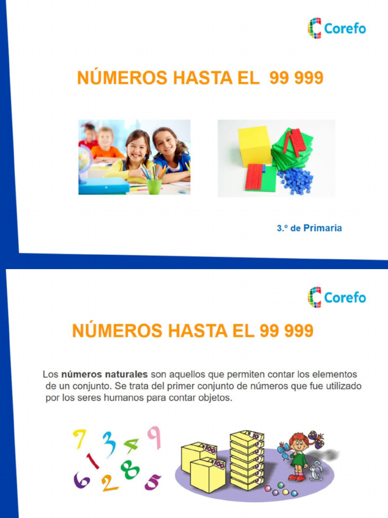 Números hasta el 99 999 | PDF