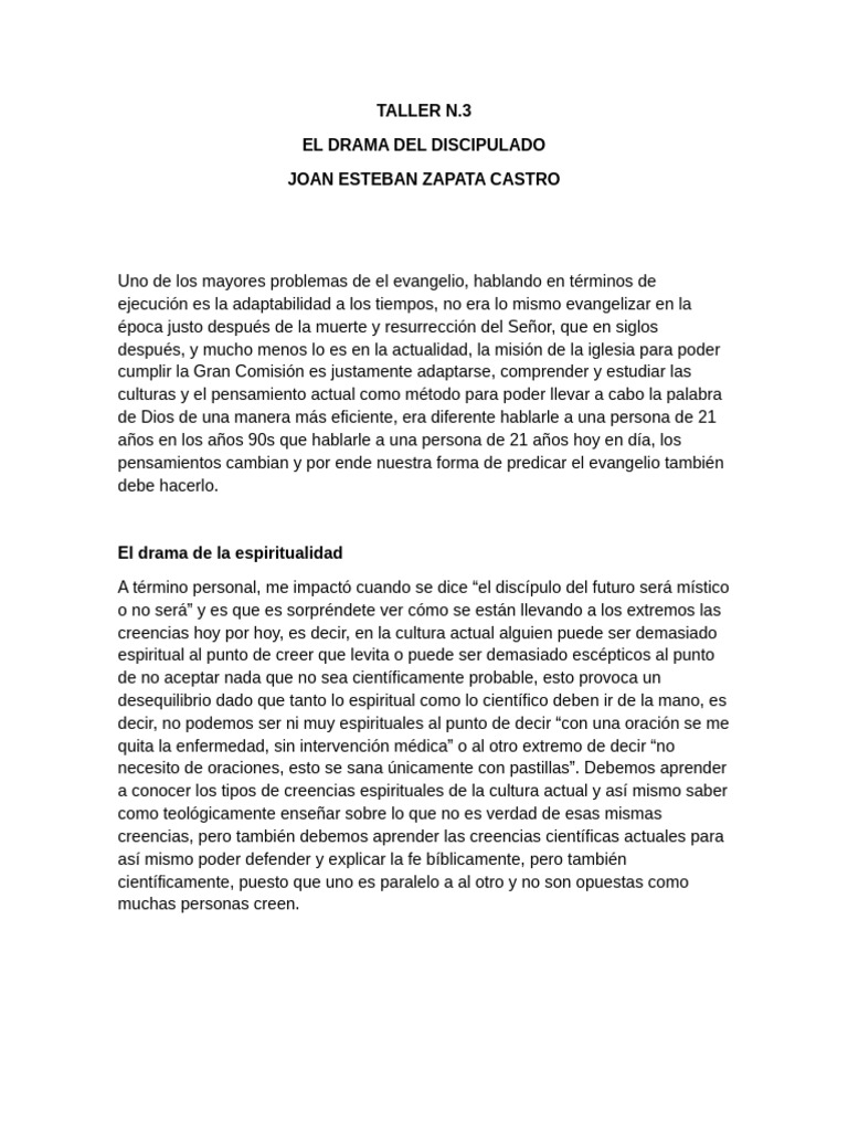 Taller N3 Esteban Zapata | PDF