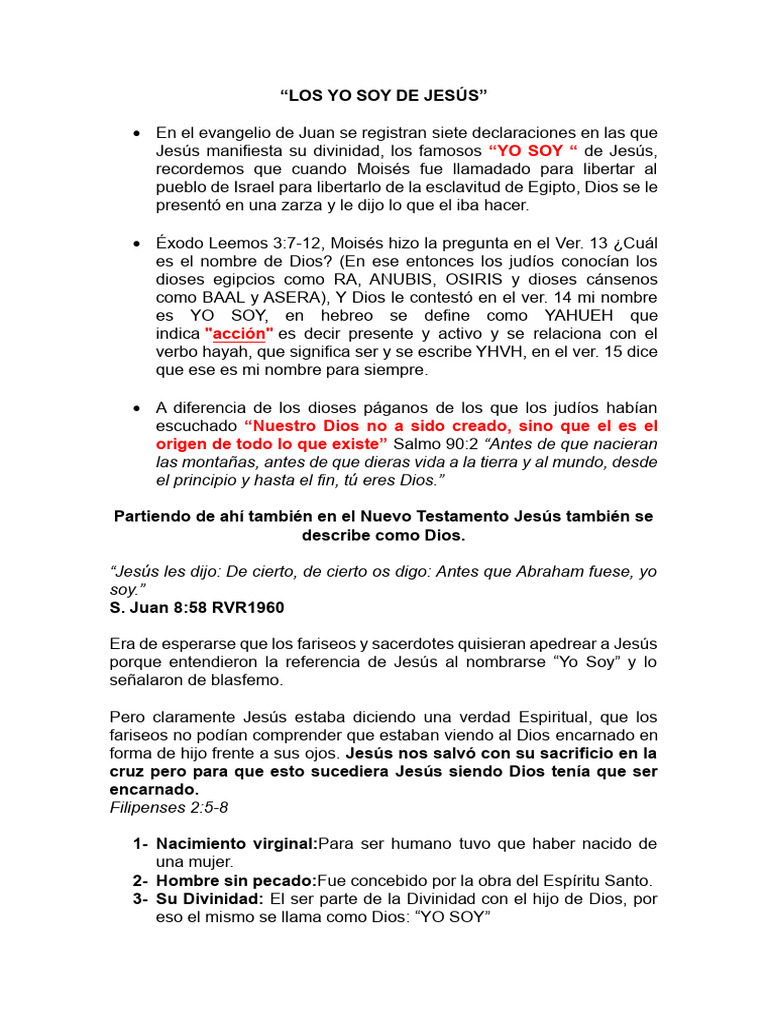 Yo Soy | PDF | Jesús | Cristo (título)