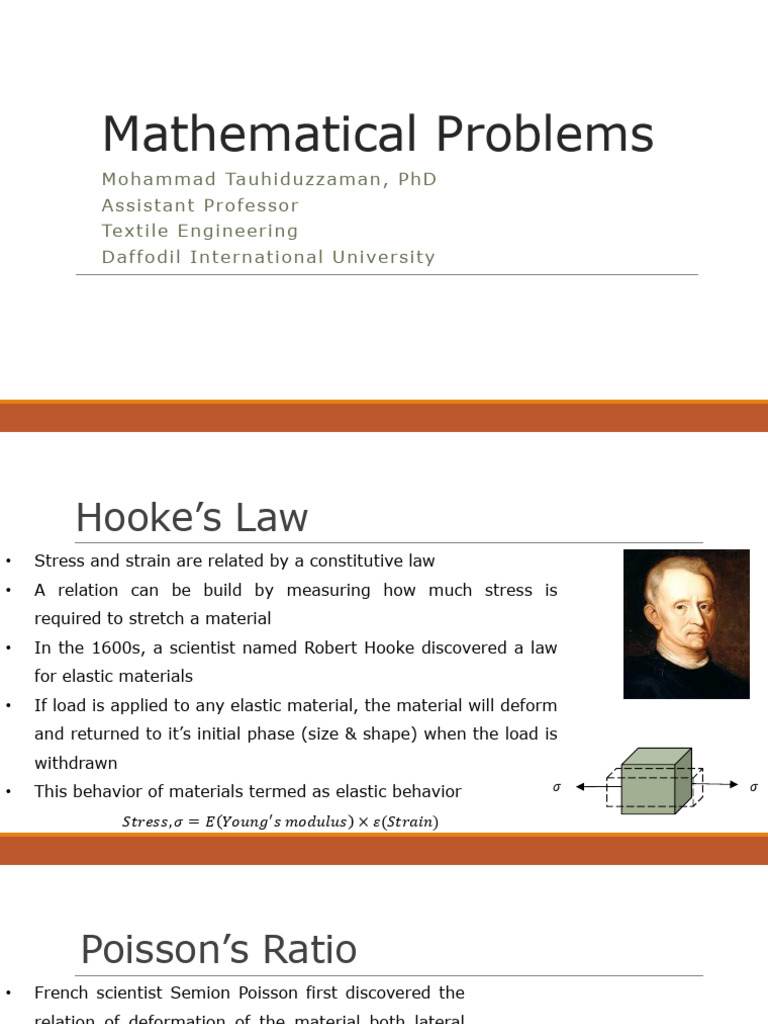 Understanding Poisson's Ratio and Hooke's Law | PDF | Deformation ...