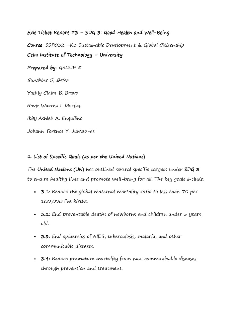 Exit Ticket Report 3 GROUP 5 | PDF | Health Policy | Medical Specialties