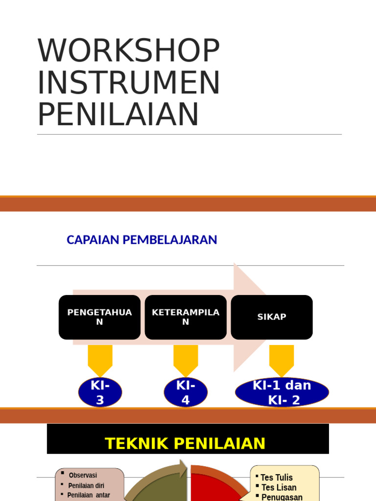 Draft Workshop Instrumen Penilaian | PDF