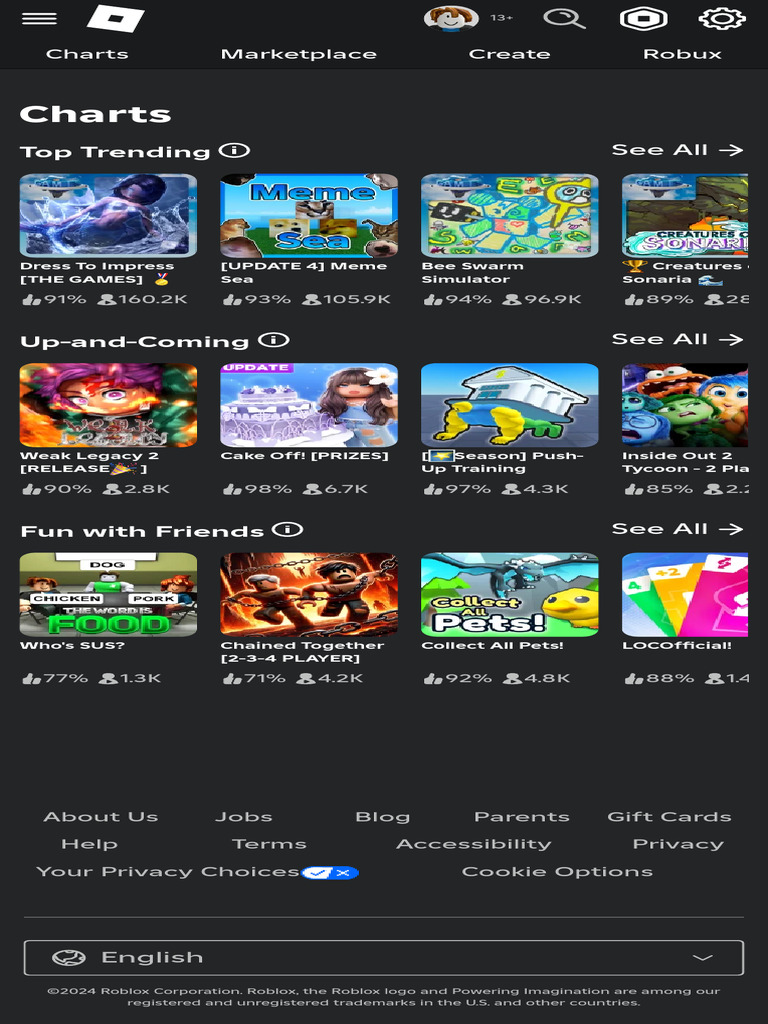 Charts - Roblox | PDF