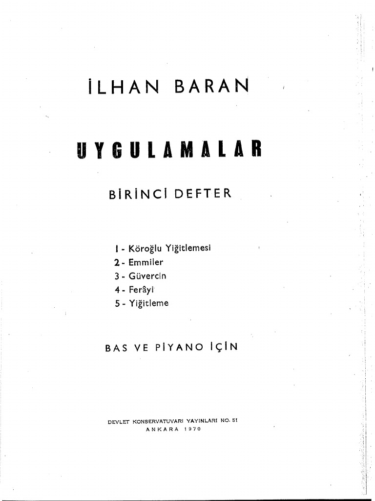 Ilhan. BARAN Uygulamalar 1. Defter | PDF
