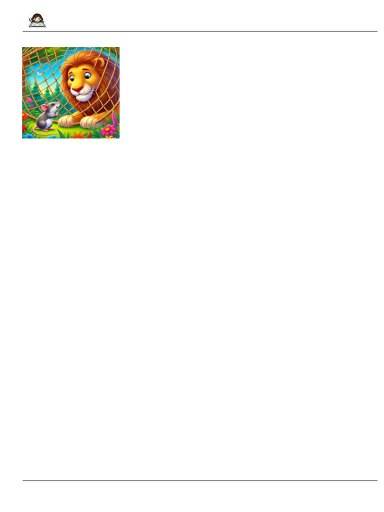El león y el ratón: amistad y lección | PDF