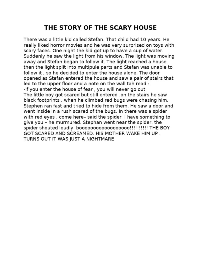 The Story of The Scary House | PDF