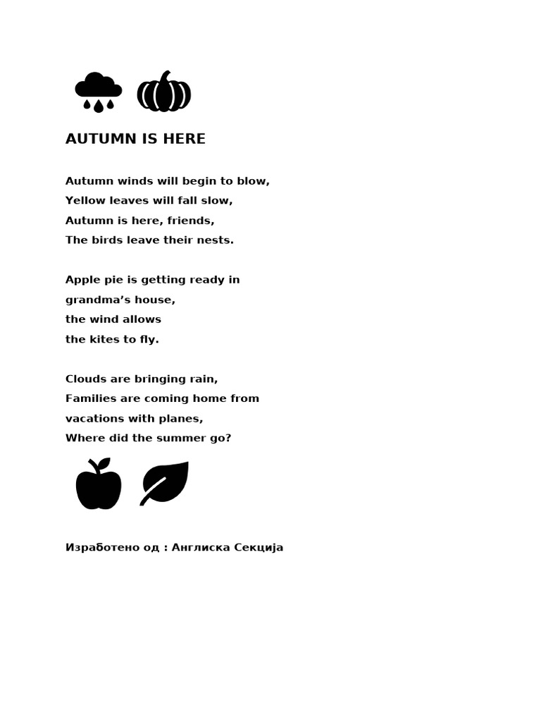 AUTUMN Is Here | PDF