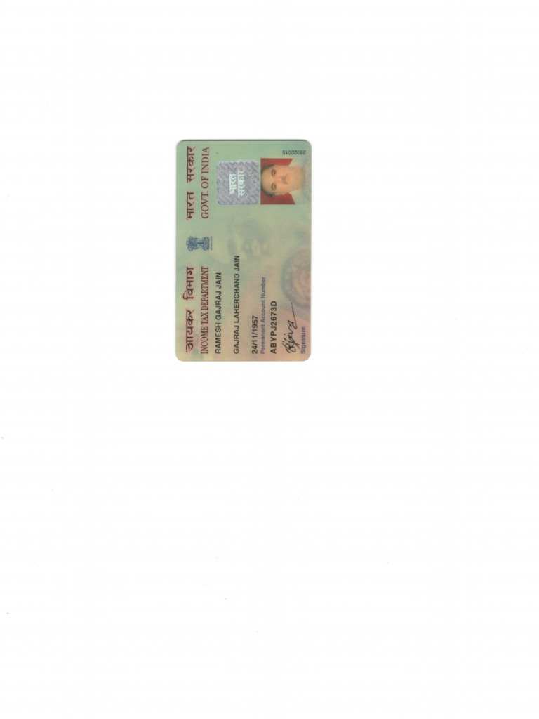 Pan Card Ramesh Jain | PDF