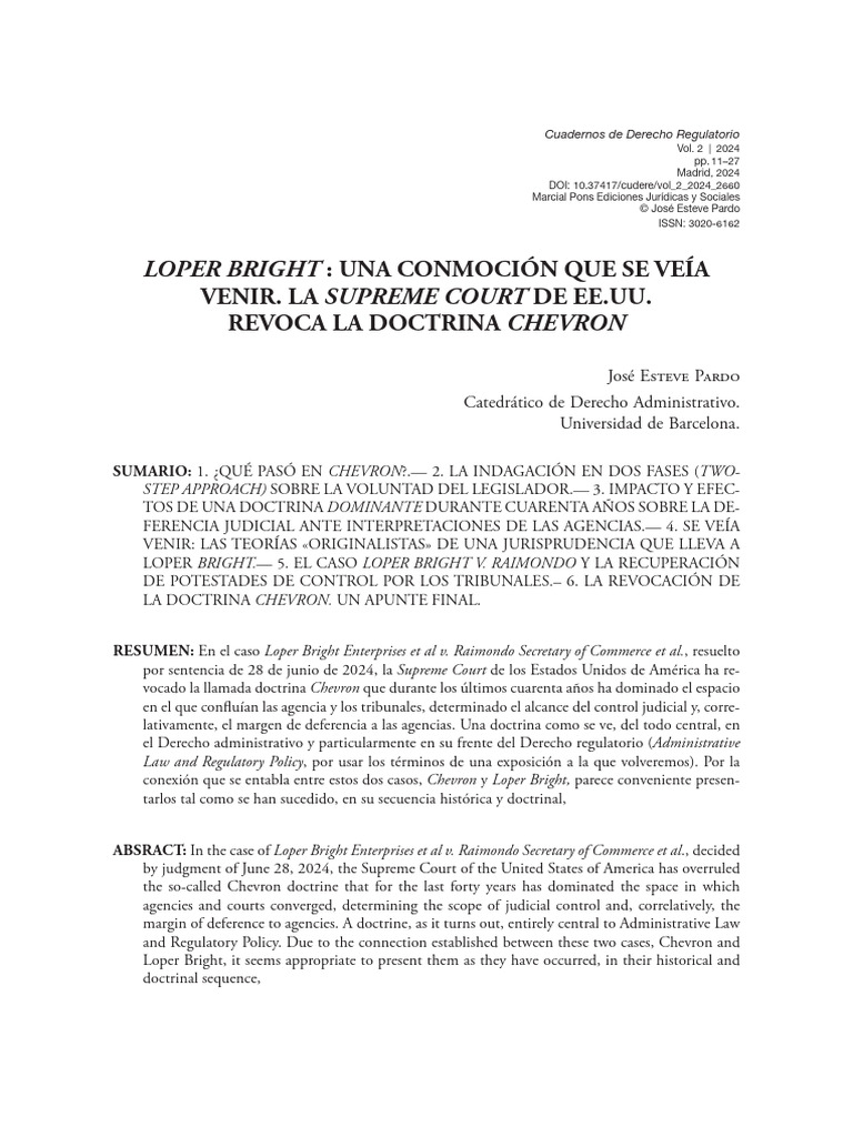Esteve-Loper Bright Una Conmocion Que Se Veia Venir | PDF | Caso de ley ...