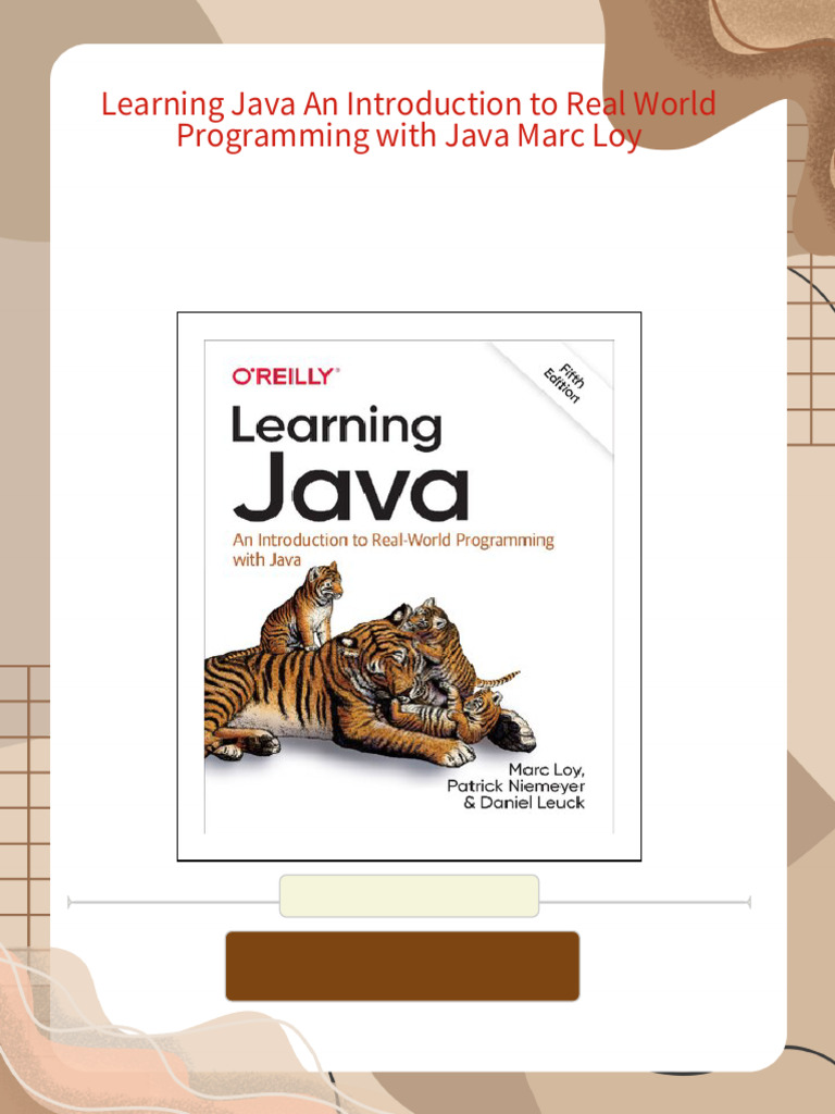 Learning Java An Introduction To Real World Programming With Java Marc 3907