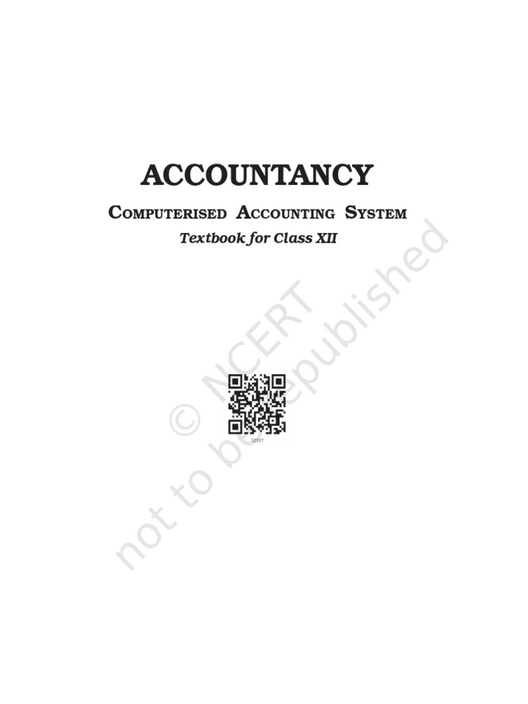 Class XII Computerised Accounting Textbook | PDF | Microsoft Excel ...