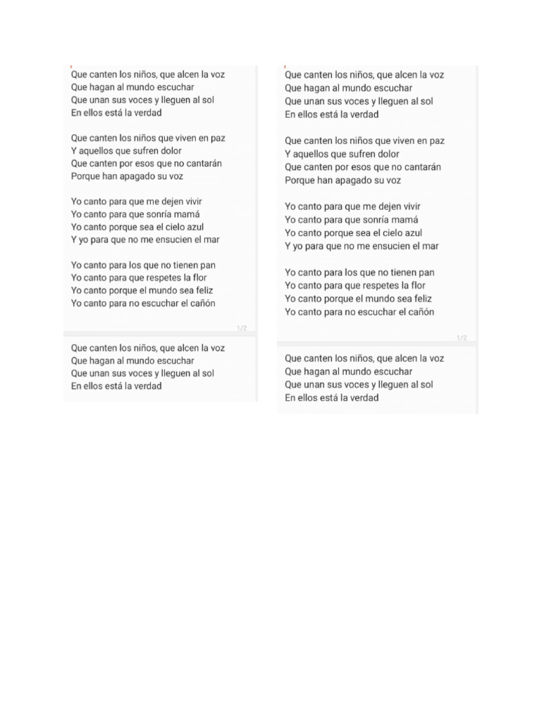 Que Canten Los Niños | PDF