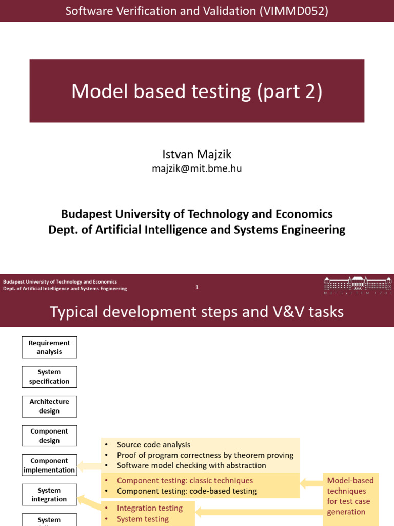 SWVV_L19_Model-based_testing_(part2) | PDF | Boolean Data Type | System