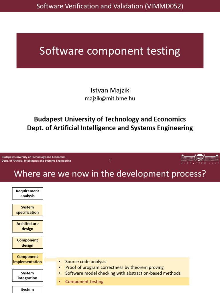 Software Component Testing Overview | PDF | Software Testing | Formal ...