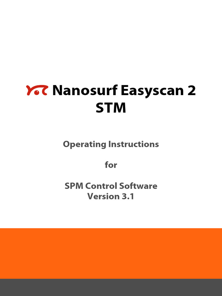 Nanosurf Easyscan 2 STM-1 | PDF | Scanning Tunneling Microscope | Computing