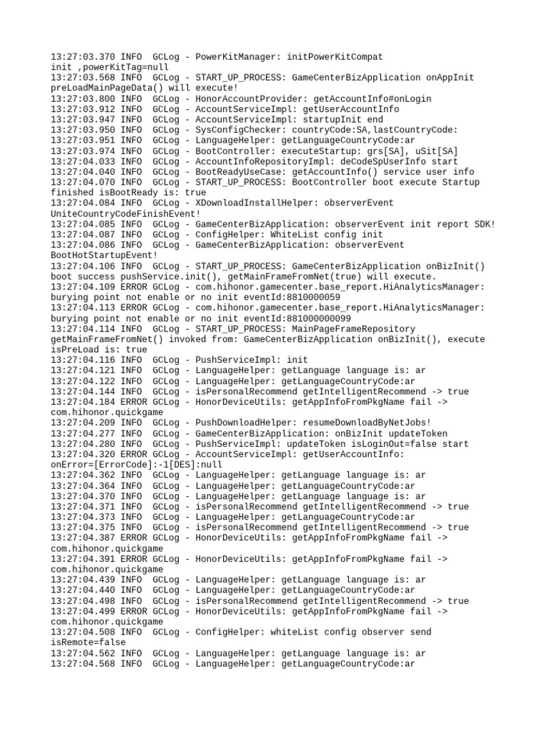 GameCenter Startup Process Log Analysis | PDF | Information Technology | Hypertext