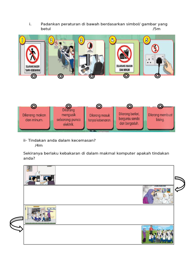 Padankan peraturan di bawah berdasarkan simbol | PDF