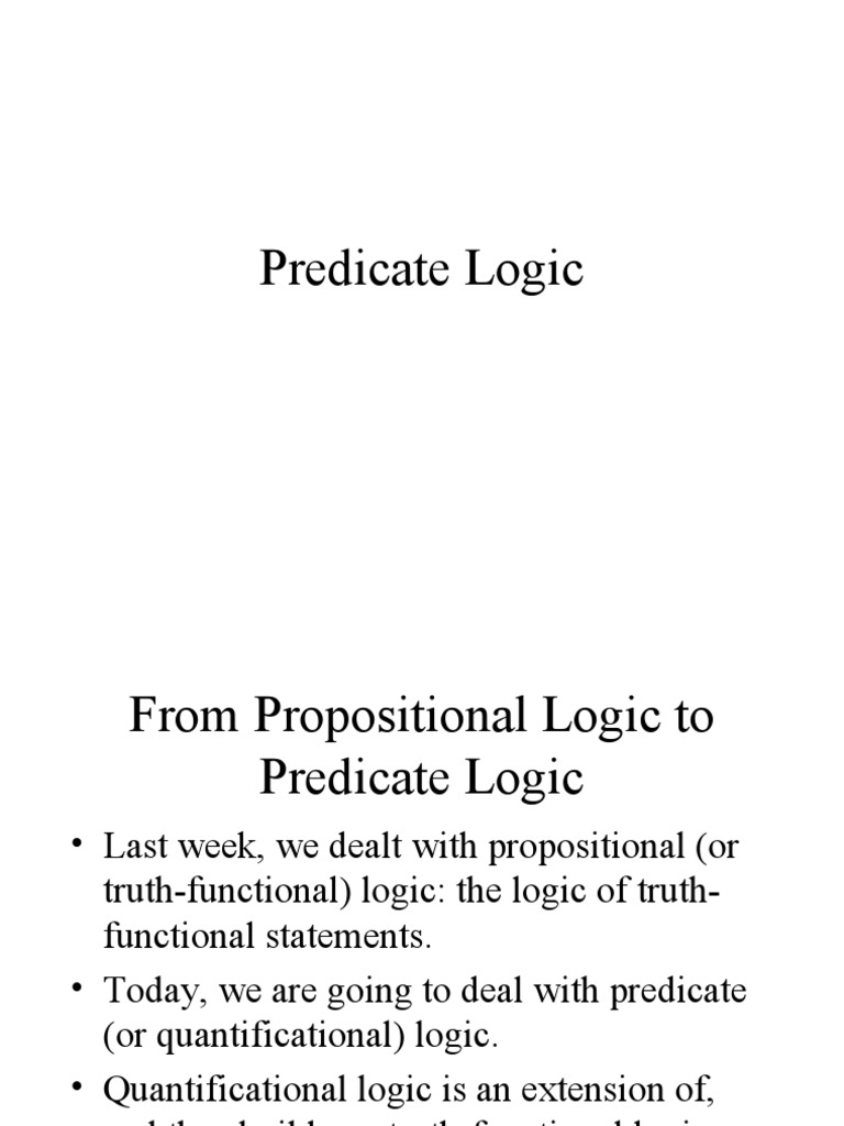 Pred Logic | PDF | Axiom | First Order Logic