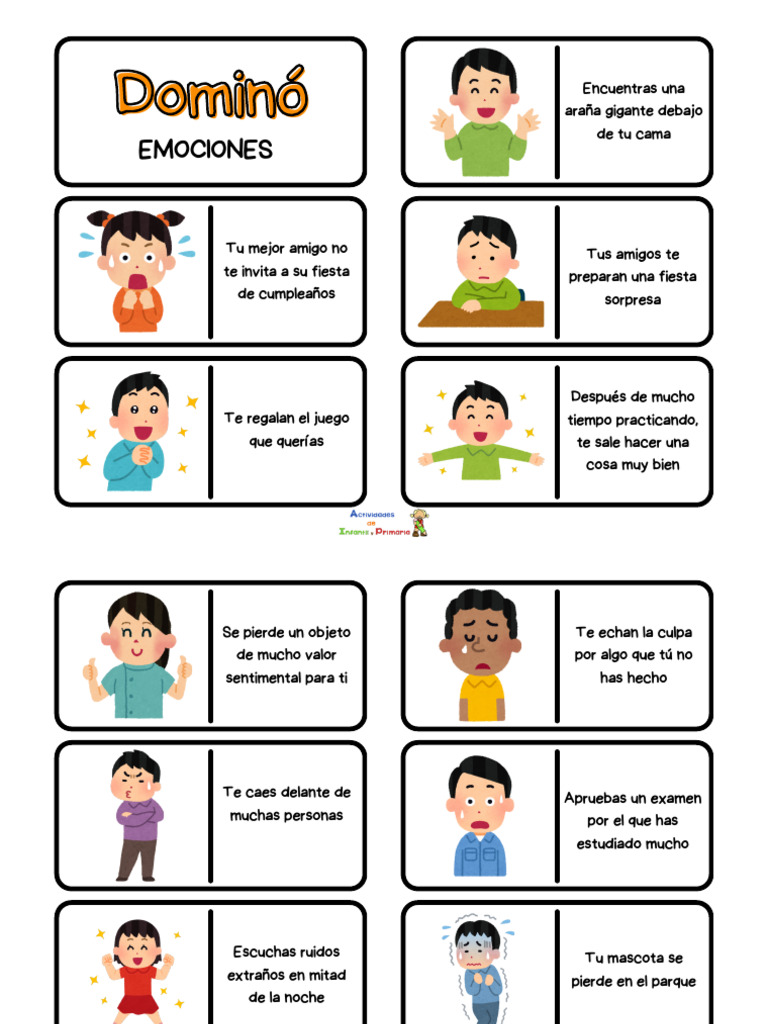 Domino de Las Emociones | PDF