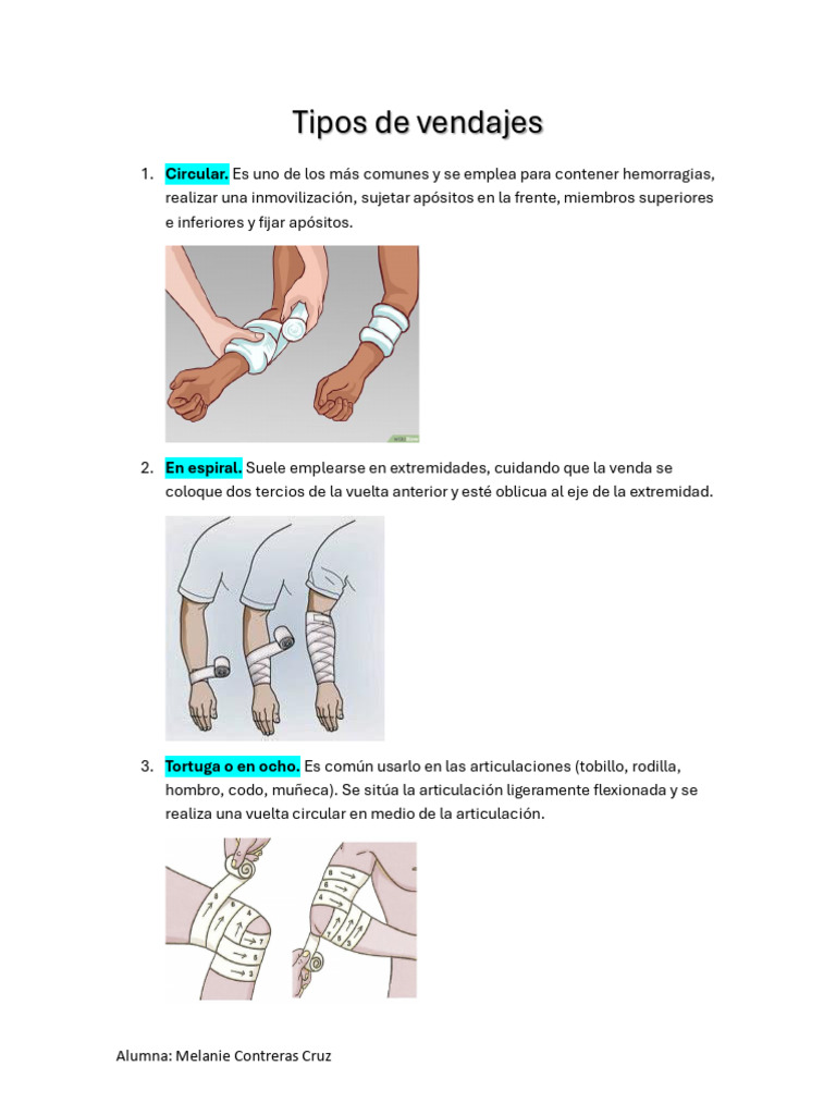 Tipos de vendajes | PDF