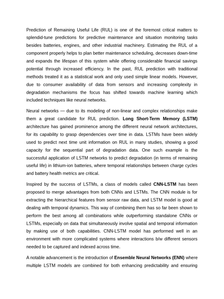 Prediction of Remaining Useful Life Using Neural Networks | PDF | Prediction | Cognition