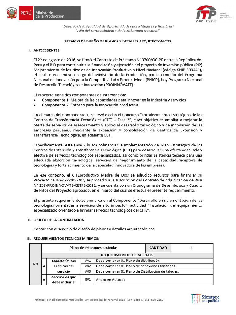 02 EETT Diseño planos - ACUICOLA | PDF